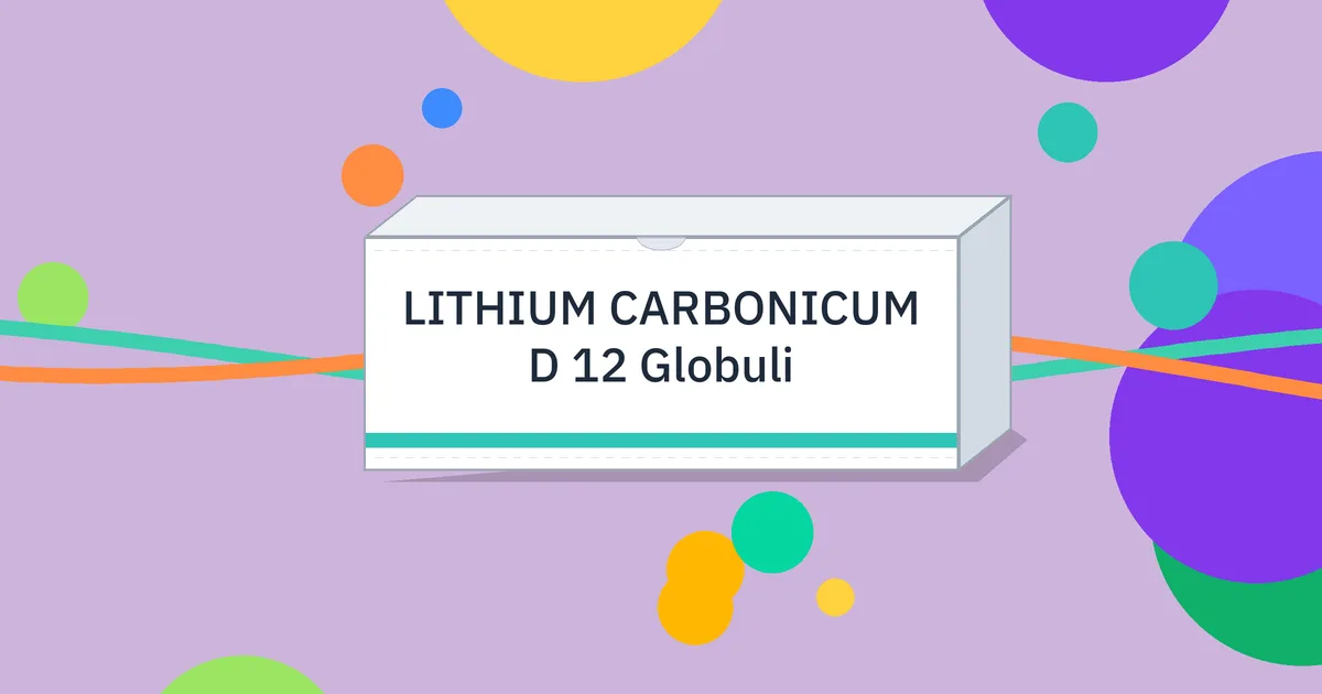 Symbolbild: Packung mit der Aufschrift LITHIUM CARBONICUM D 12 Globuli (PZN 07457895) – Verfügbarkeit und Bezug in Apotheken in Frankfurt am Main