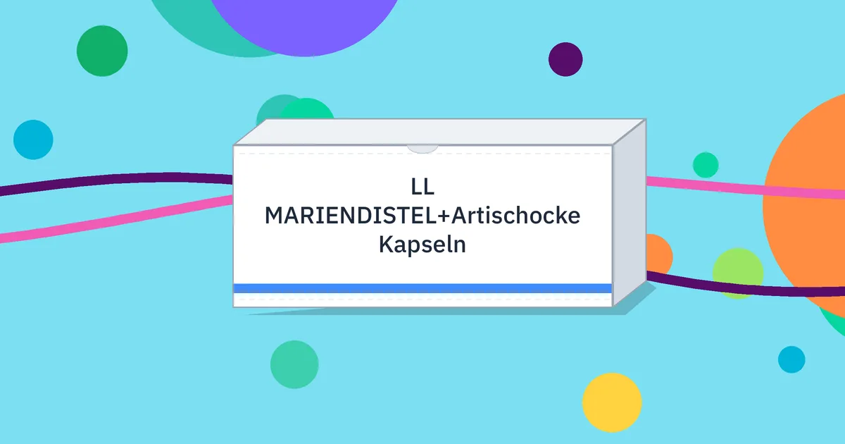 Symbolbild: Packung mit der Aufschrift LL MARIENDISTEL+Artischocke Kapseln (PZN 19349484) – Verfügbarkeit und Bezug in Apotheken in Frankfurt am Main