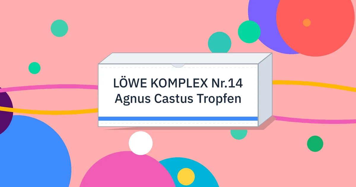 Symbolbild: Packung mit der Aufschrift LÖWE KOMPLEX Nr.14 Agnus Castus Tropfen (PZN 04879650) – Verfügbarkeit und Bezug in Apotheken in Frankfurt am Main