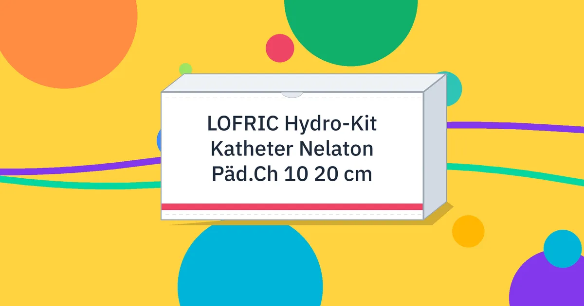 Symbolbild: Packung mit der Aufschrift LOFRIC Hydro-Kit Katheter Nelaton Päd.Ch 10 20 cm (PZN 17153920) – Verfügbarkeit und Bezug in Apotheken in Frankfurt am Main