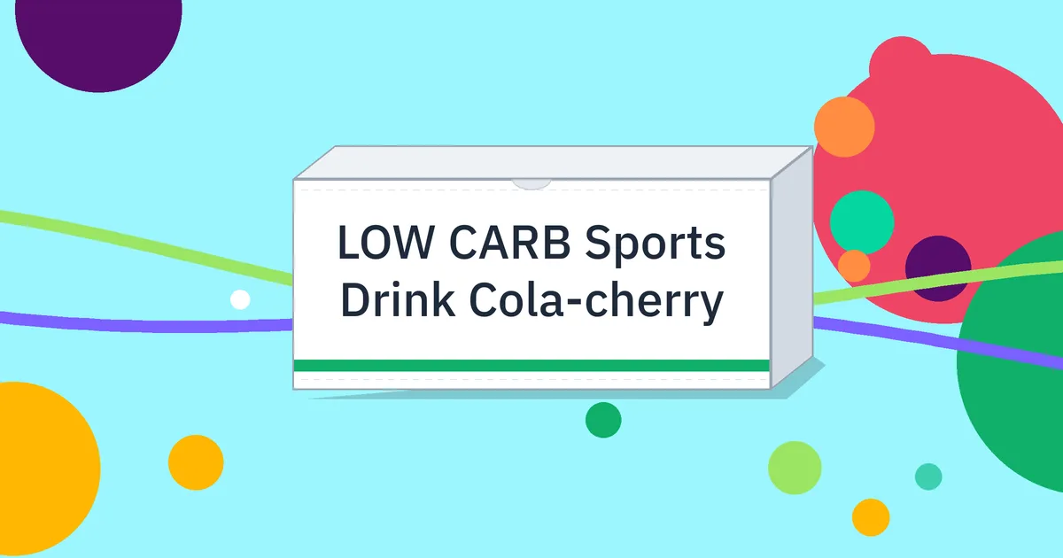 Symbolbild: Packung mit der Aufschrift LOW CARB Sports Drink Cola-cherry (PZN 14039017) – Verfügbarkeit und Bezug in Apotheken in Frankfurt am Main