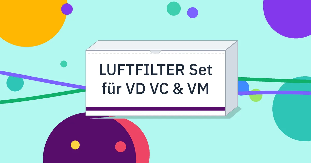 Symbolbild: Packung mit der Aufschrift LUFTFILTER Set für VD VC & VM (PZN 20414011) – Verfügbarkeit und Bezug in Apotheken in Frankfurt am Main