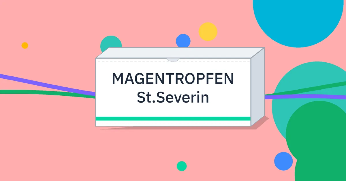 Symbolbild: Packung mit der Aufschrift MAGENTROPFEN St.Severin (PZN 10731704) – Verfügbarkeit und Bezug in Apotheken in Frankfurt am Main