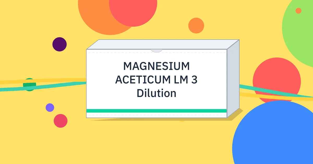 Symbolbild: Packung mit der Aufschrift MAGNESIUM ACETICUM LM 3 Dilution (PZN 12935523) – Verfügbarkeit und Bezug in Apotheken in Frankfurt am Main