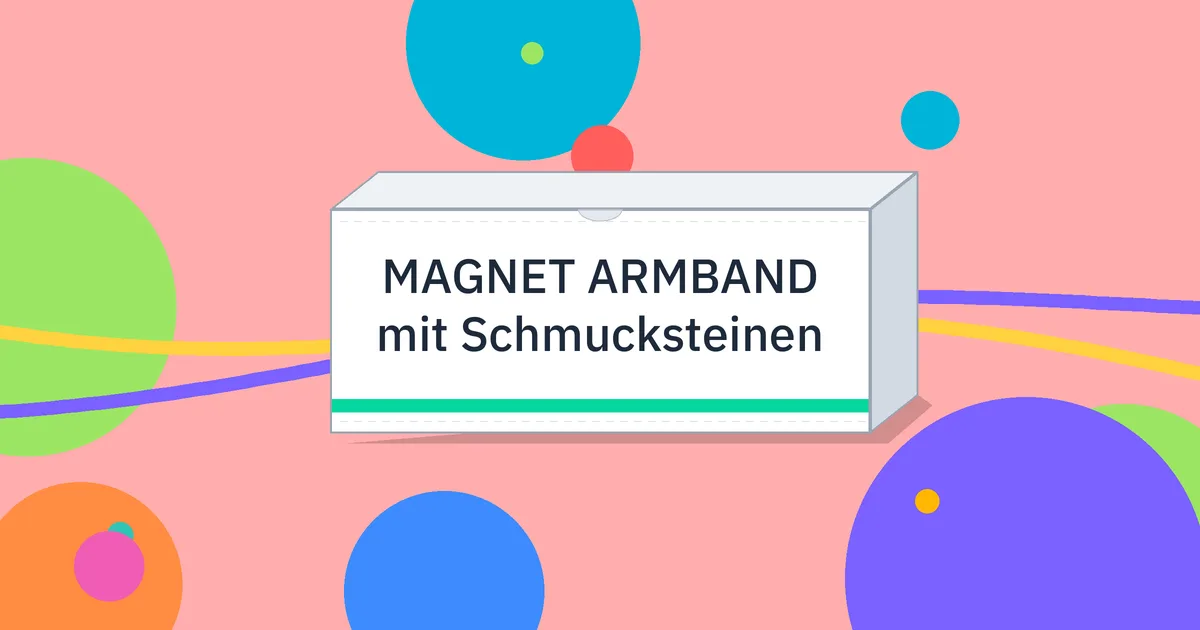 Symbolbild: Packung mit der Aufschrift MAGNET ARMBAND mit Schmucksteinen (PZN 11544499) – Verfügbarkeit und Bezug in Apotheken in Frankfurt am Main