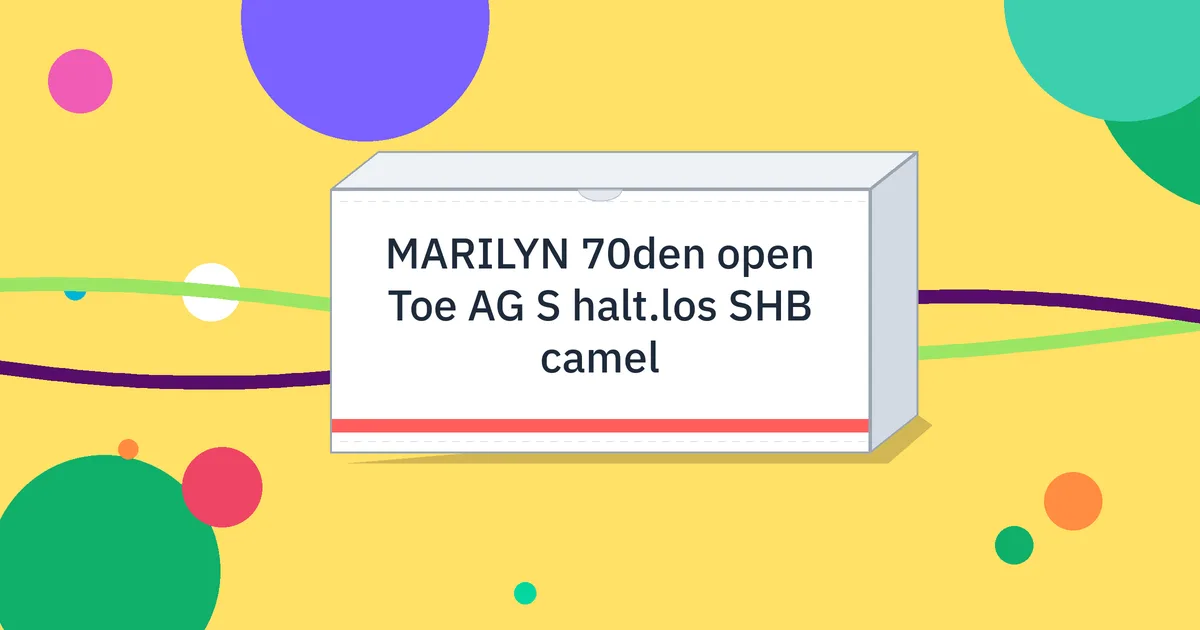 Symbolbild: Packung mit der Aufschrift MARILYN 70den open Toe AG S halt.los SHB camel (PZN 16188081) – Verfügbarkeit und Bezug in Apotheken in Frankfurt am Main