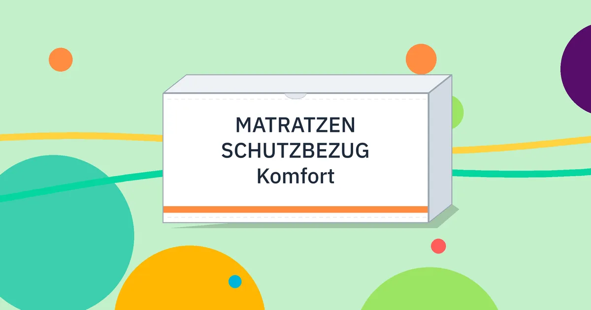 Symbolbild: Packung mit der Aufschrift MATRATZEN SCHUTZBEZUG Komfort (PZN 03710825) – Verfügbarkeit und Bezug in Apotheken in Frankfurt am Main