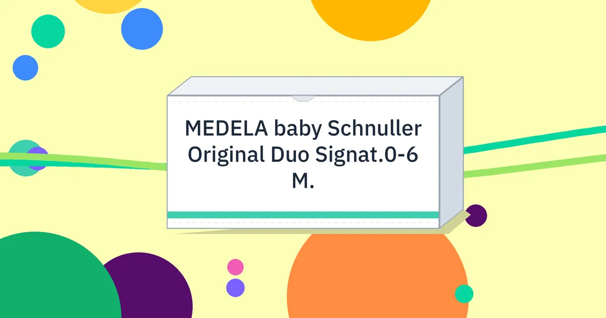 Symbolbild: Packung mit der Aufschrift MEDELA baby Schnuller Original Duo Signat.0-6 M. (PZN 17256844) – Verfügbarkeit und Bezug in Apotheken in Frankfurt am Main