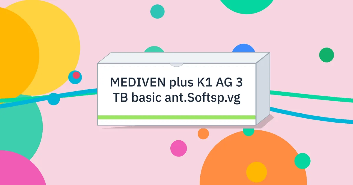 Symbolbild: Packung mit der Aufschrift MEDIVEN plus K1 AG 3 TB basic ant.Softsp.vg (PZN 15057081) – Verfügbarkeit und Bezug in Apotheken in Frankfurt am Main