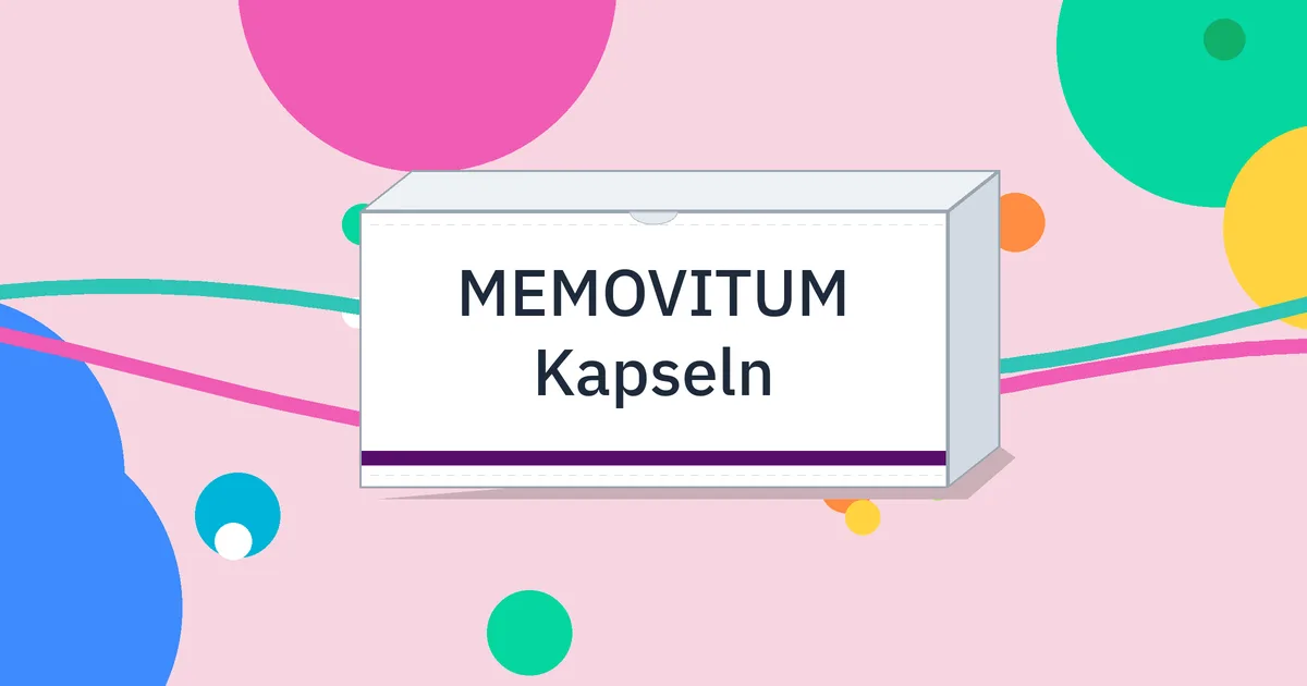 Symbolbild: Packung mit der Aufschrift MEMOVITUM Kapseln (PZN 11543815) – Verfügbarkeit und Bezug in Apotheken in Frankfurt am Main