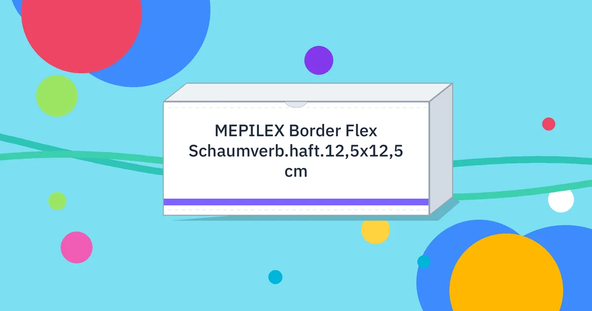 Symbolbild: Packung mit der Aufschrift MEPILEX Border Flex Schaumverb.haft.12,5x12,5 cm (PZN 17909275) – Verfügbarkeit und Bezug in Apotheken in Frankfurt am Main