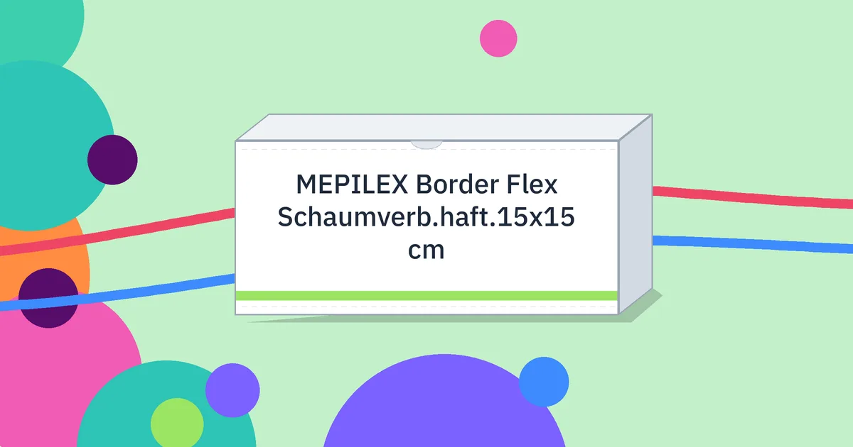Symbolbild: Packung mit der Aufschrift MEPILEX Border Flex Schaumverb.haft.15x15 cm (PZN 19962109) – Verfügbarkeit und Bezug in Apotheken in Frankfurt am Main
