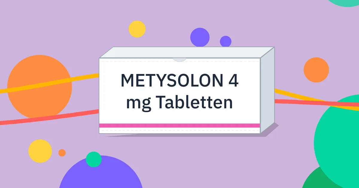 Symbolbild: Packung mit der Aufschrift METYSOLON 4 mg Tabletten (PZN 20371460) – Verfügbarkeit und Bezug in Apotheken in Frankfurt am Main