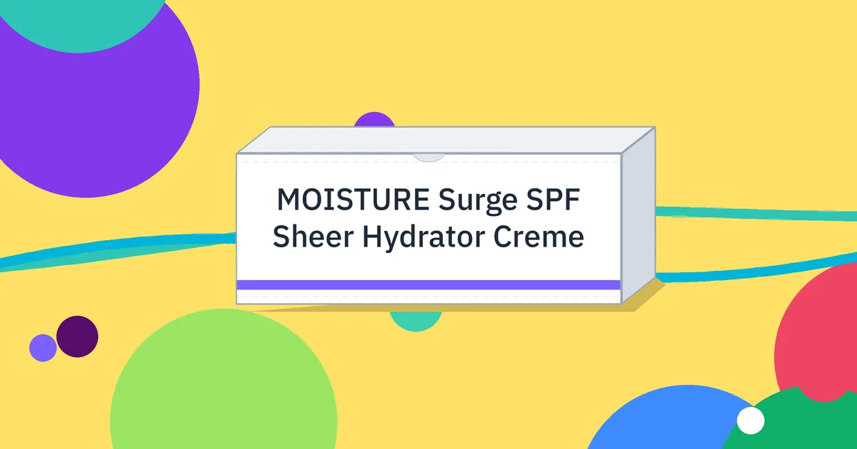 Symbolbild: Packung mit der Aufschrift MOISTURE Surge SPF Sheer Hydrator Creme (PZN 18894015) – Verfügbarkeit und Bezug in Apotheken in Frankfurt am Main