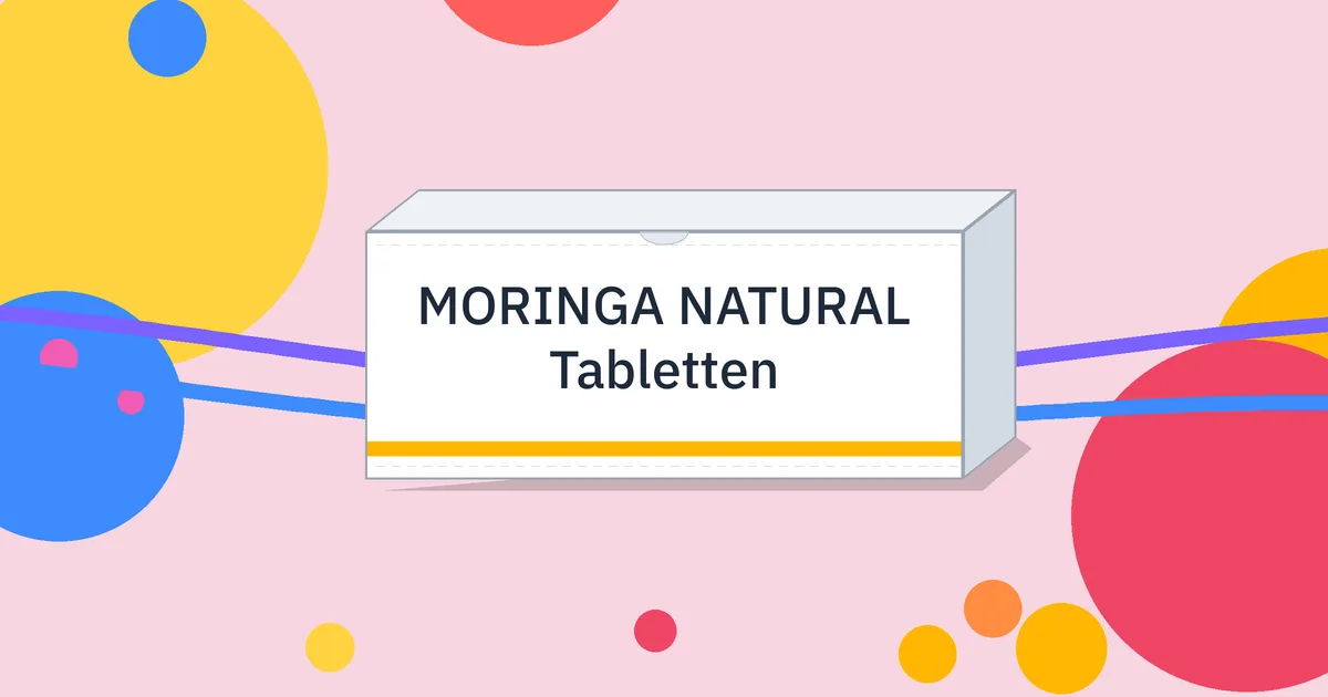 Symbolbild: Packung mit der Aufschrift MORINGA NATURAL Tabletten (PZN 19152557) – Verfügbarkeit und Bezug in Apotheken in Frankfurt am Main
