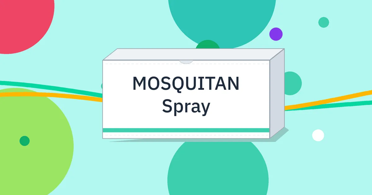 Symbolbild: Packung mit der Aufschrift MOSQUITAN Spray (PZN 20371017) – Verfügbarkeit und Bezug in Apotheken in Frankfurt am Main
