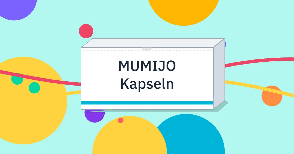Symbolbild: Packung mit der Aufschrift MUMIJO Kapseln (PZN 00744522) – Verfügbarkeit und Bezug in Apotheken in Frankfurt am Main