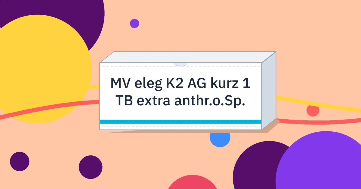 Symbolbild: Packung mit der Aufschrift MV eleg K2 AG kurz 1 TB extra anthr.o.Sp. (PZN 09878589) – Verfügbarkeit und Bezug in Apotheken in Frankfurt am Main