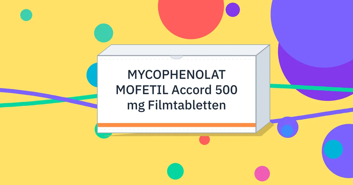 Symbolbild: Packung mit der Aufschrift MYCOPHENOLAT MOFETIL Accord 500 mg Filmtabletten (PZN 12724565) – Verfügbarkeit und Bezug in Apotheken in Frankfurt am Main