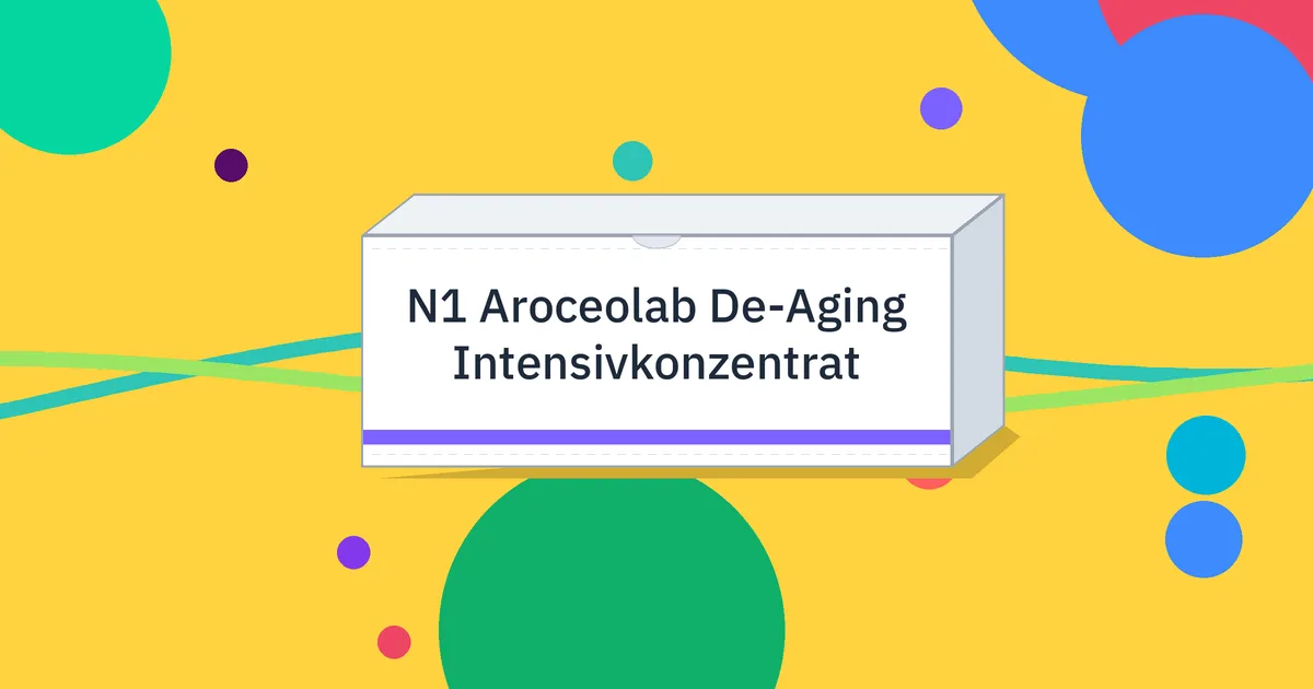 Symbolbild: Packung mit der Aufschrift N1 Aroceolab De-Aging Intensivkonzentrat (PZN 20186828) – Verfügbarkeit und Bezug in Apotheken in Frankfurt am Main