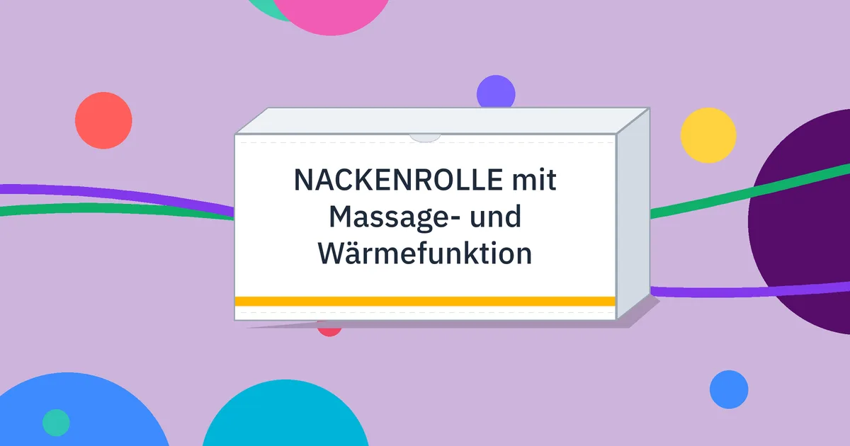 Symbolbild: Packung mit der Aufschrift NACKENROLLE mit Massage- und Wärmefunktion (PZN 10178302) – Verfügbarkeit und Bezug in Apotheken in Frankfurt am Main