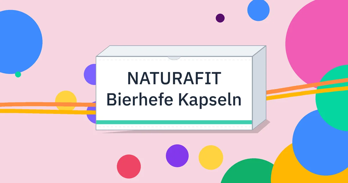 Symbolbild: Packung mit der Aufschrift NATURAFIT Bierhefe Kapseln (PZN 19985731) – Verfügbarkeit und Bezug in Apotheken in Frankfurt am Main