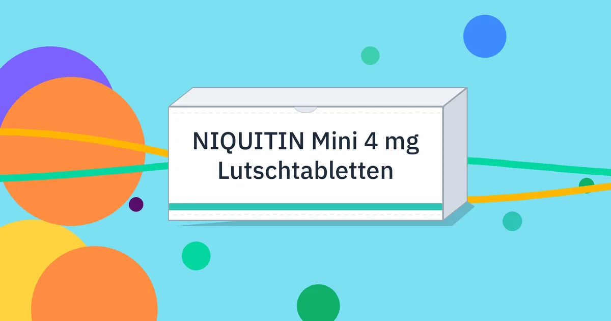 Symbolbild: Packung mit der Aufschrift NIQUITIN Mini 4 mg Lutschtabletten (PZN 07319383) – Verfügbarkeit und Bezug in Apotheken in Frankfurt am Main