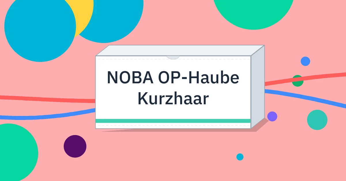 Symbolbild: Packung mit der Aufschrift NOBA OP-Haube Kurzhaar (PZN 16872908) – Verfügbarkeit und Bezug in Apotheken in Frankfurt am Main
