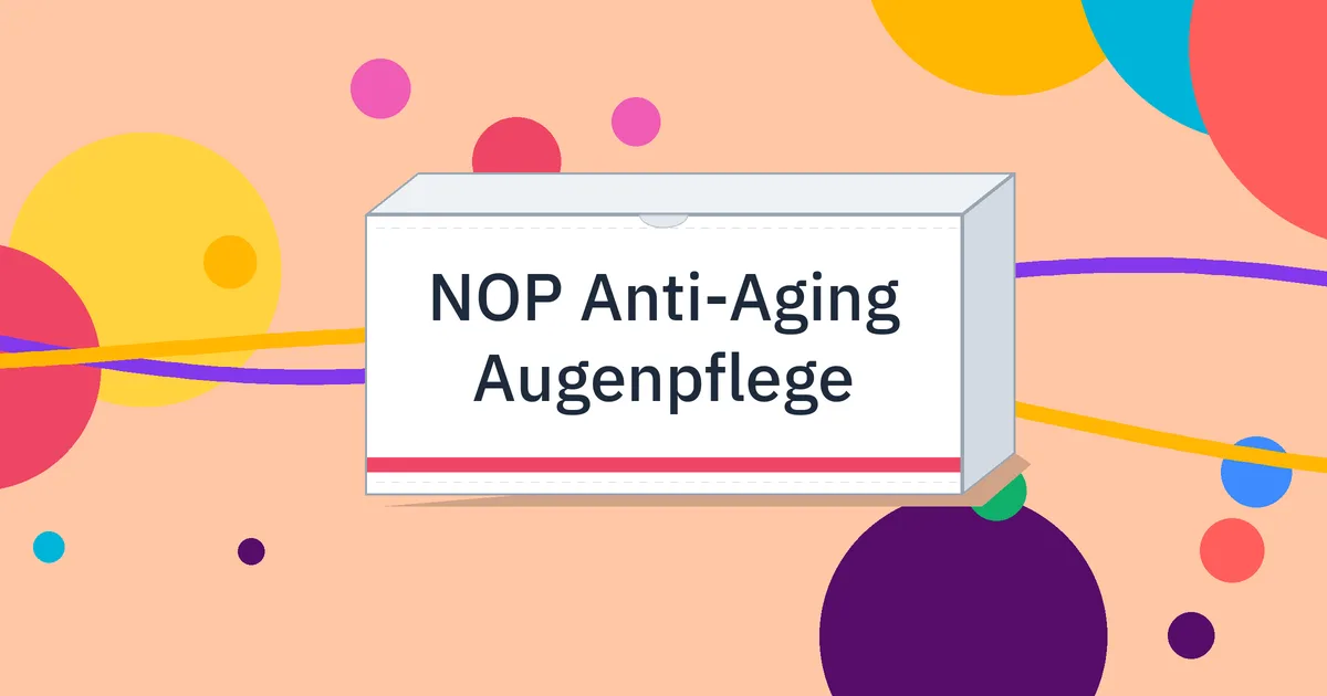 Symbolbild: Packung mit der Aufschrift NOP Anti-Aging Augenpflege (PZN 18492222) – Verfügbarkeit und Bezug in Apotheken in Frankfurt am Main
