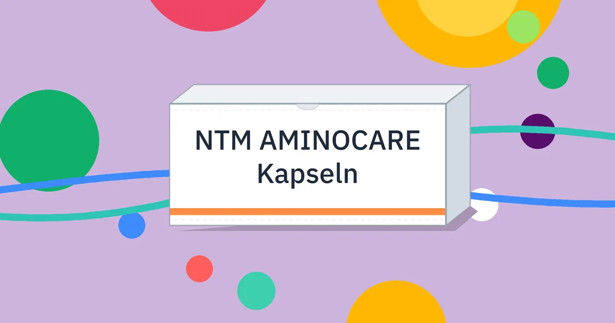 Symbolbild: Packung mit der Aufschrift NTM AMINOCARE Kapseln (PZN 08486870) – Verfügbarkeit und Bezug in Apotheken in Frankfurt am Main