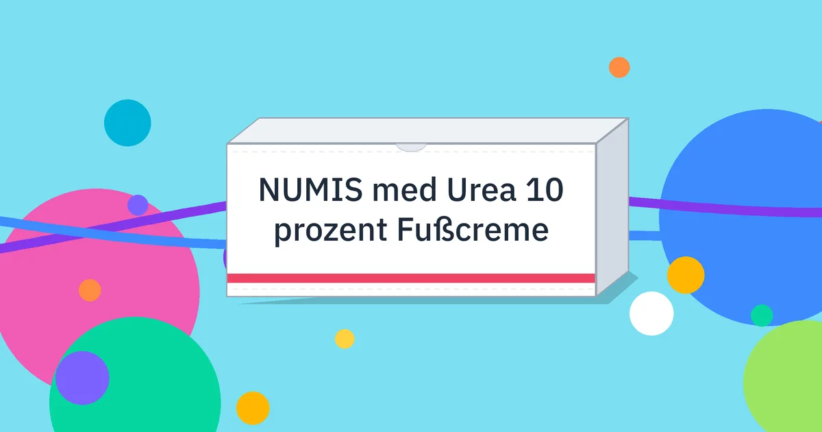 Symbolbild: Packung mit der Aufschrift NUMIS med Urea 10 prozent Fußcreme (PZN 16614974) – Verfügbarkeit und Bezug in Apotheken in Frankfurt am Main