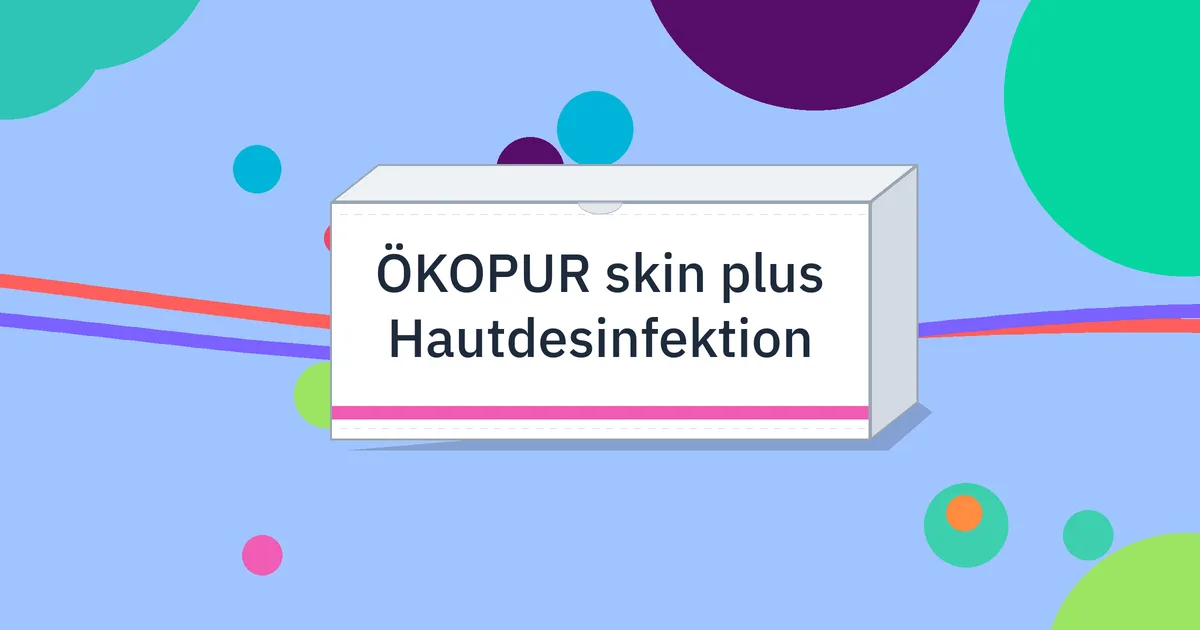 Symbolbild: Packung mit der Aufschrift ÖKOPUR skin plus Hautdesinfektion (PZN 16901165) – Verfügbarkeit und Bezug in Apotheken in Frankfurt am Main