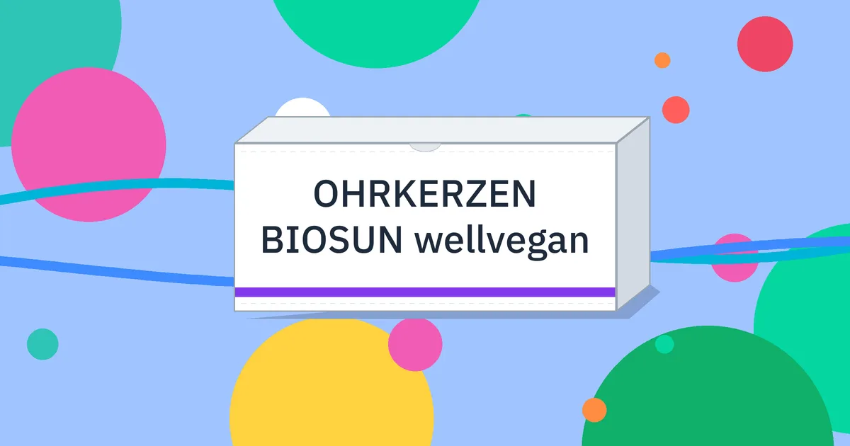 Symbolbild: Packung mit der Aufschrift OHRKERZEN BIOSUN wellvegan (PZN 19482970) – Verfügbarkeit und Bezug in Apotheken in Frankfurt am Main