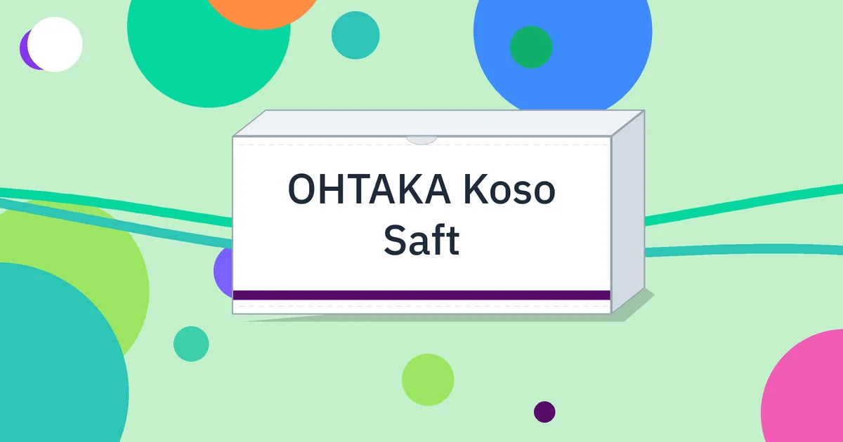 Symbolbild: Packung mit der Aufschrift OHTAKA Koso Saft (PZN 03811118) – Verfügbarkeit und Bezug in Apotheken in Frankfurt am Main