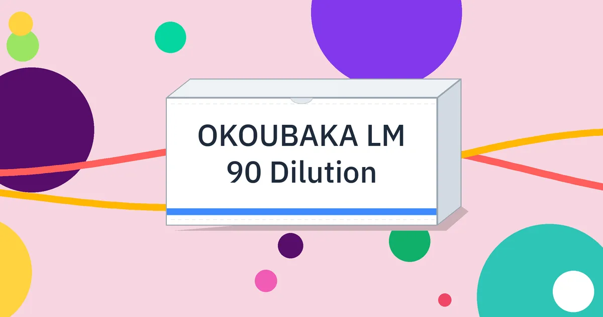 Symbolbild: Packung mit der Aufschrift OKOUBAKA LM 90 Dilution (PZN 12971016) – Verfügbarkeit und Bezug in Apotheken in Frankfurt am Main