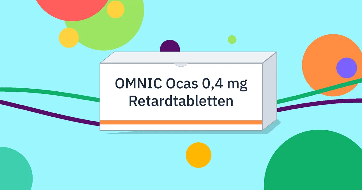 Symbolbild: Packung mit der Aufschrift OMNIC Ocas 0,4 mg Retardtabletten (PZN 01419126) – Verfügbarkeit und Bezug in Apotheken in Frankfurt am Main