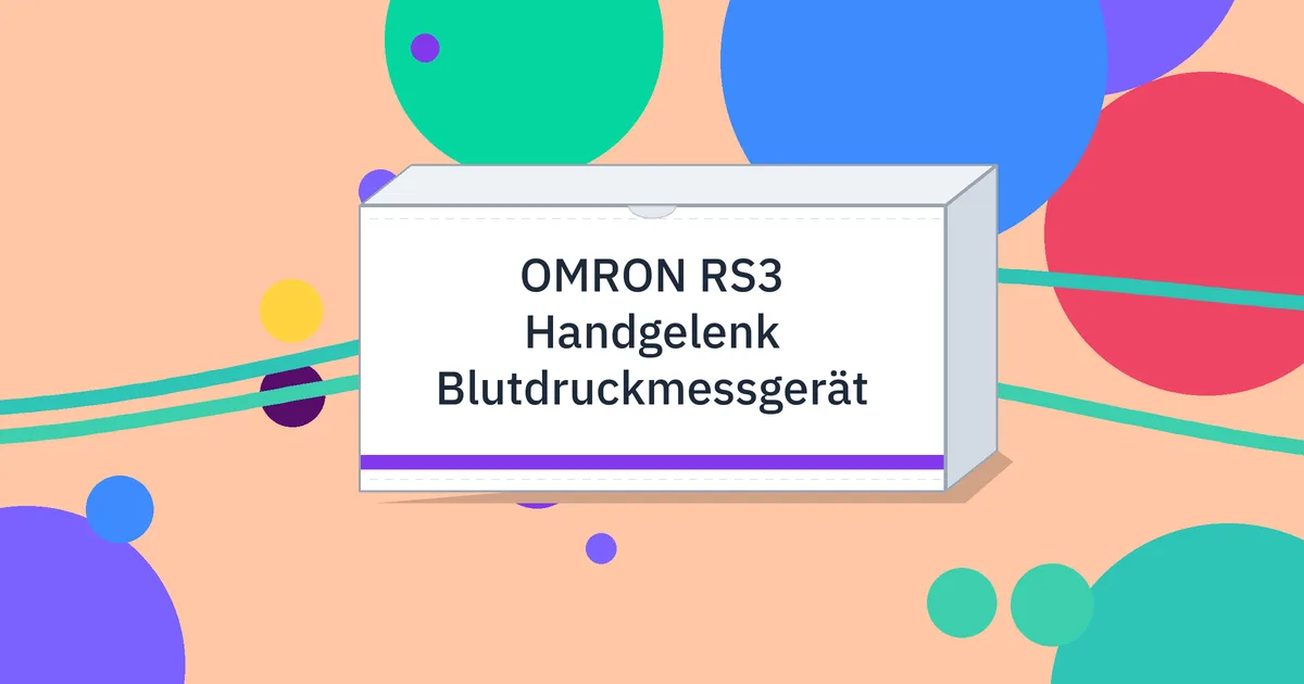 Symbolbild: Packung mit der Aufschrift OMRON RS3 Handgelenk Blutdruckmessgerät (PZN 01476265) – Verfügbarkeit und Bezug in Apotheken in Frankfurt am Main