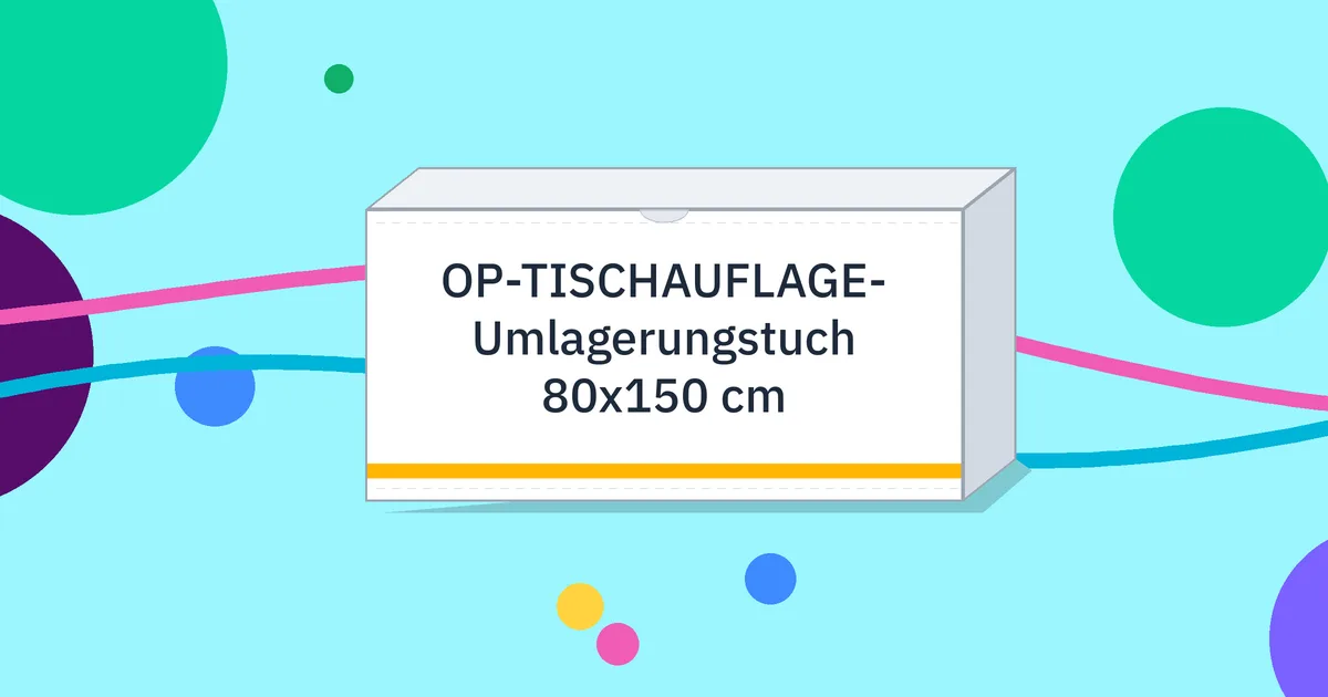 Symbolbild: Packung mit der Aufschrift OP-TISCHAUFLAGE-Umlagerungstuch 80x150 cm (PZN 17161227) – Verfügbarkeit und Bezug in Apotheken in Frankfurt am Main