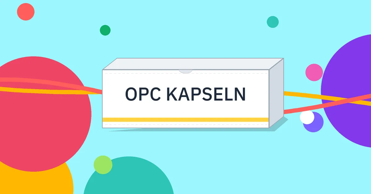 Symbolbild: Packung mit der Aufschrift OPC KAPSELN (PZN 07785553) – Verfügbarkeit und Bezug in Apotheken in Frankfurt am Main