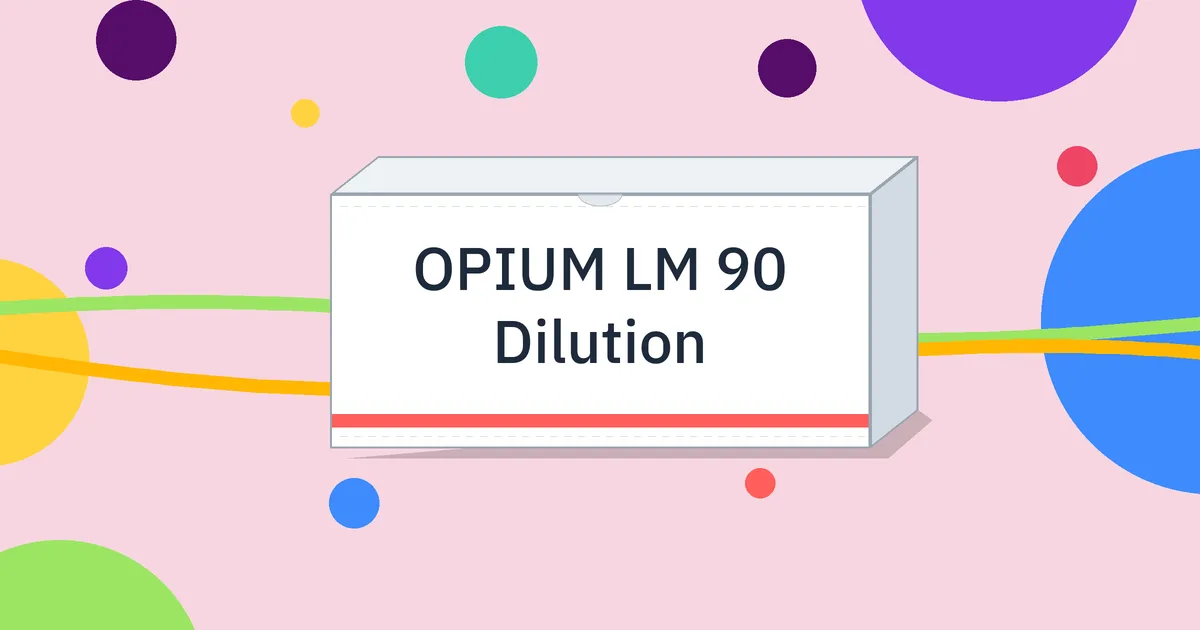 Symbolbild: Packung mit der Aufschrift OPIUM LM 90 Dilution (PZN 12972398) – Verfügbarkeit und Bezug in Apotheken in Frankfurt am Main
