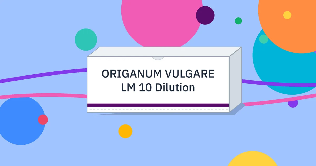 Symbolbild: Packung mit der Aufschrift ORIGANUM VULGARE LM 10 Dilution (PZN 12973015) – Verfügbarkeit und Bezug in Apotheken in Frankfurt am Main