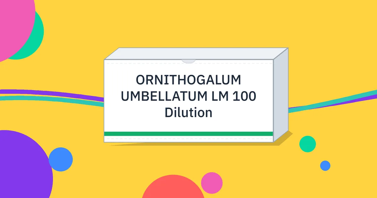 Symbolbild: Packung mit der Aufschrift ORNITHOGALUM UMBELLATUM LM 100 Dilution (PZN 12973802) – Verfügbarkeit und Bezug in Apotheken in Frankfurt am Main