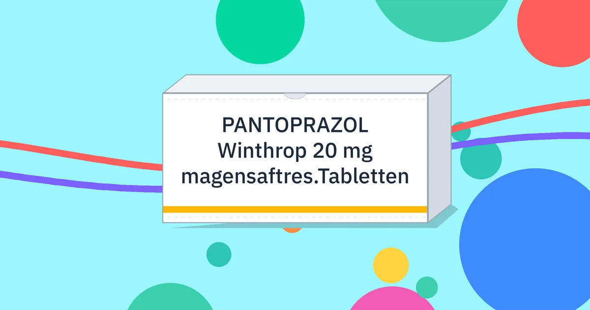 Symbolbild: Packung mit der Aufschrift PANTOPRAZOL Winthrop 20 mg magensaftres.Tabletten (PZN 09190640) – Verfügbarkeit und Bezug in Apotheken in Frankfurt am Main