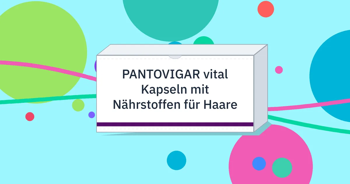 Symbolbild: Packung mit der Aufschrift PANTOVIGAR vital Kapseln mit Nährstoffen für Haare (PZN 19363627) – Verfügbarkeit und Bezug in Apotheken in Frankfurt am Main