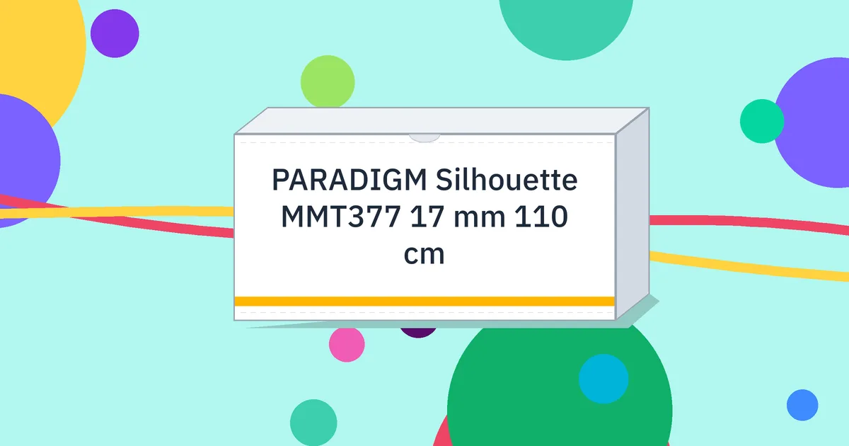 Symbolbild: Packung mit der Aufschrift PARADIGM Silhouette MMT377 17 mm 110 cm (PZN 03105490) – Verfügbarkeit und Bezug in Apotheken in Frankfurt am Main