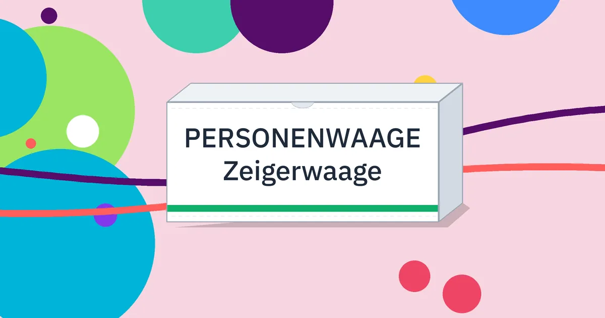 Symbolbild: Packung mit der Aufschrift PERSONENWAAGE Zeigerwaage (PZN 02009614) – Verfügbarkeit und Bezug in Apotheken in Frankfurt am Main