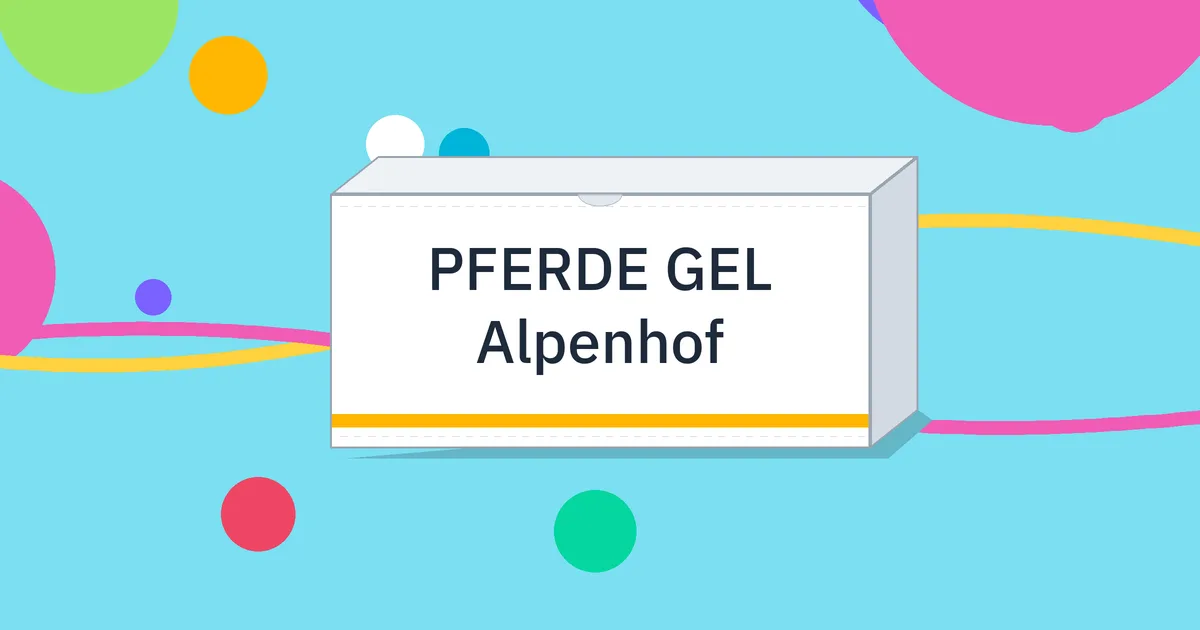 Symbolbild: Packung mit der Aufschrift PFERDE GEL Alpenhof (PZN 18662055) – Verfügbarkeit und Bezug in Apotheken in Frankfurt am Main
