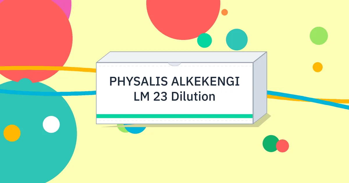 Symbolbild: Packung mit der Aufschrift PHYSALIS ALKEKENGI LM 23 Dilution (PZN 13639850) – Verfügbarkeit und Bezug in Apotheken in Frankfurt am Main