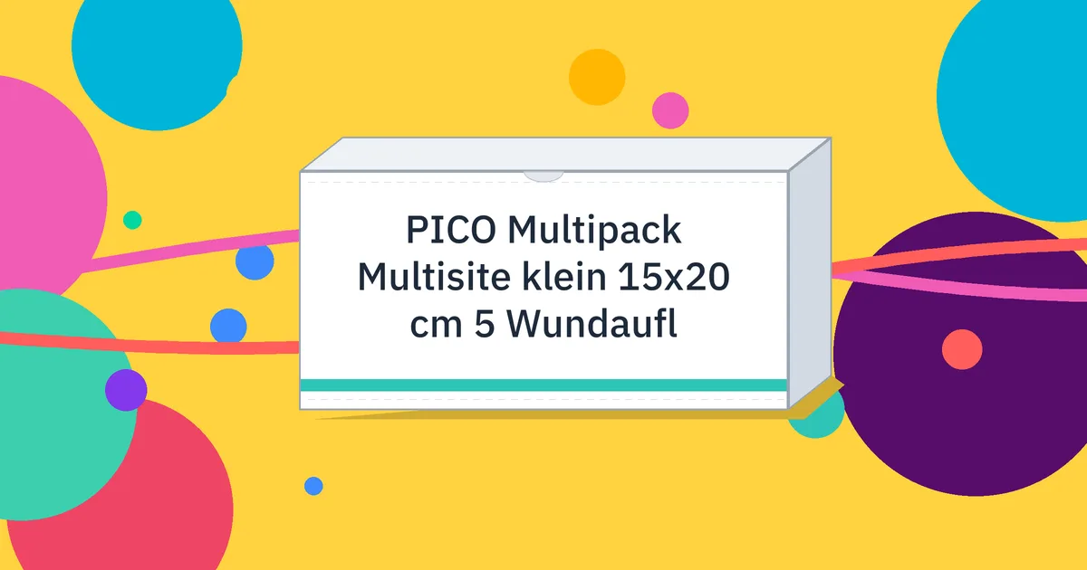 Symbolbild: Packung mit der Aufschrift PICO Multipack Multisite klein 15x20 cm 5 Wundaufl (PZN 13355213) – Verfügbarkeit und Bezug in Apotheken in Frankfurt am Main