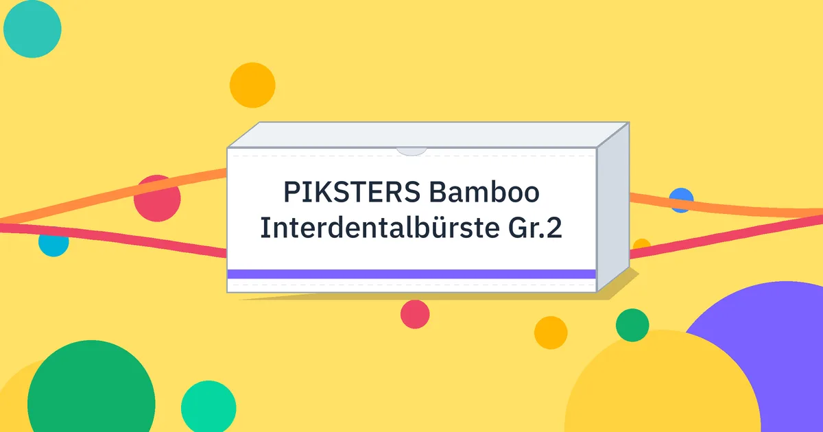 Symbolbild: Packung mit der Aufschrift PIKSTERS Bamboo Interdentalbürste Gr.2 (PZN 17592915) – Verfügbarkeit und Bezug in Apotheken in Frankfurt am Main